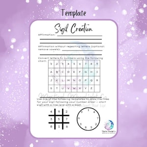 Witches Wheel Sigil Template | Sigil Creation (digital Download) - Etsy