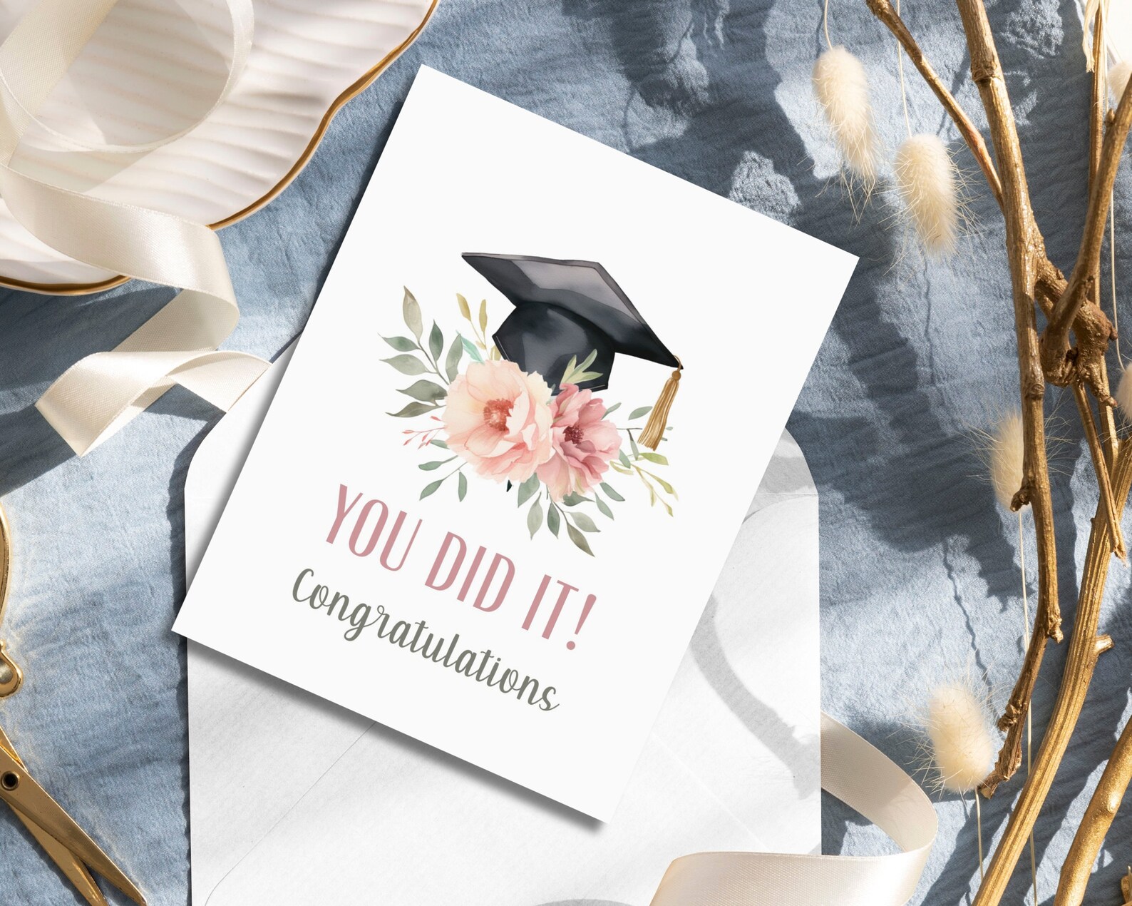 Graduation Card for Her, Congratulations Card, Graduation Gift, Grad ...