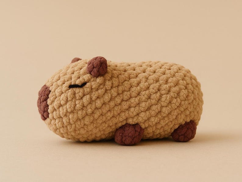 Capybara No Sew Amigurumi Crochet Patterns, Crochet Pattern, Plushie Pattern, Capybara Crochet ...