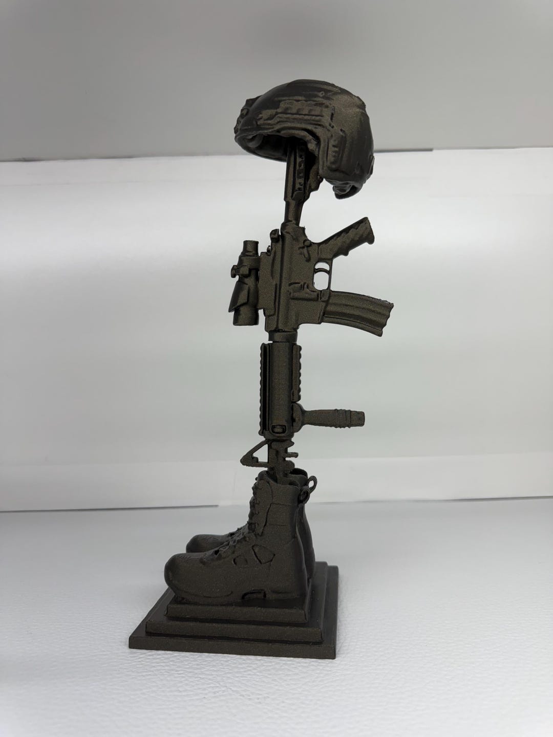 Military Fallen Soldier Memorial Statue – 3D Printed Battle Cross ...