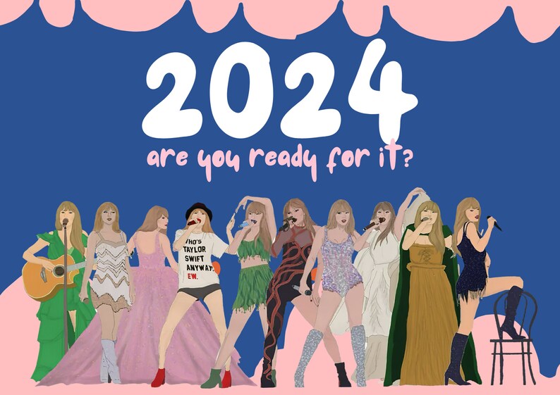 2024 Taylor's Version Taylor Swift Calendar Canva Template - Etsy