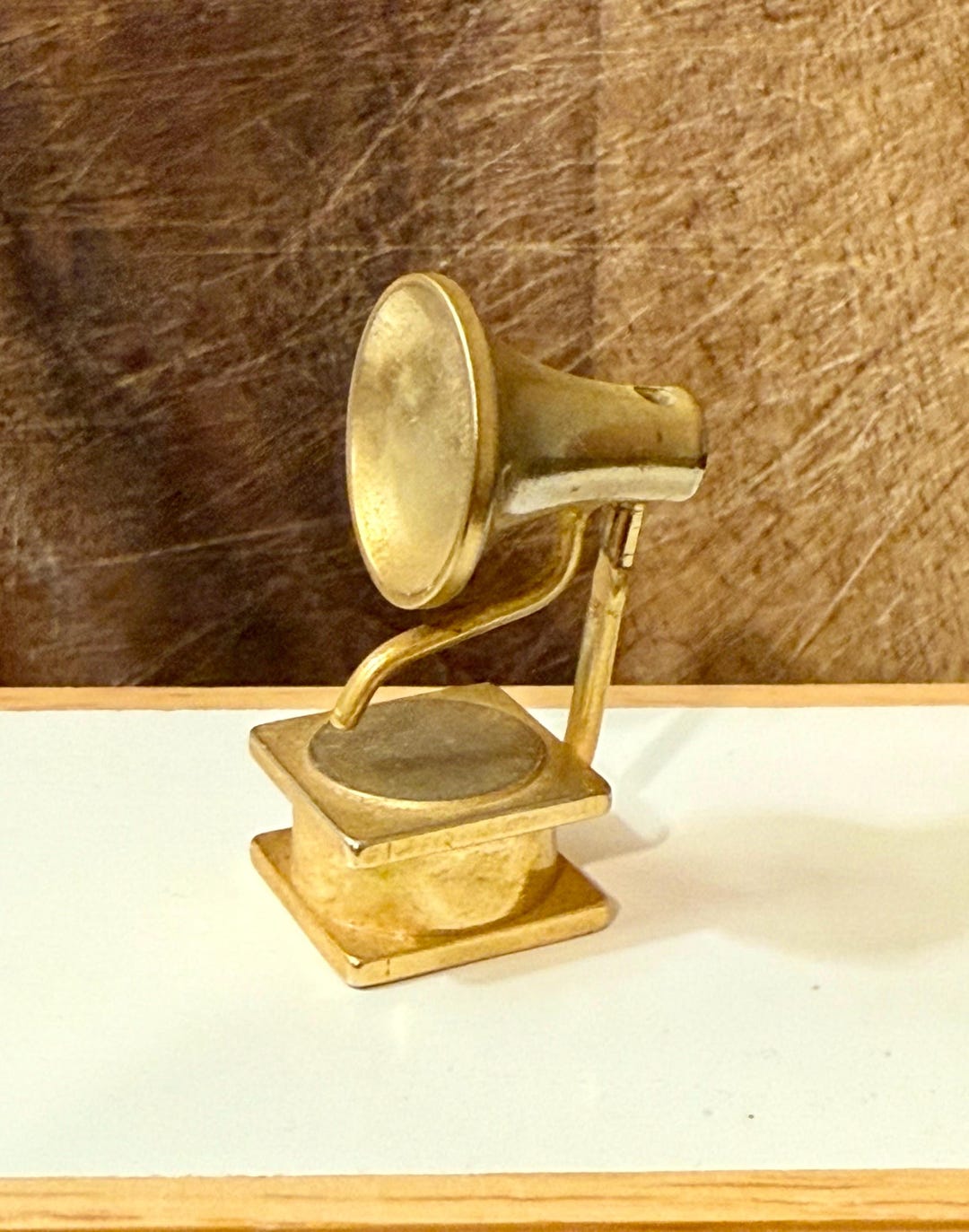 Vintage Miniature Solid Brass Gramophone, for 1:12 Scale Dollhouse - Etsy