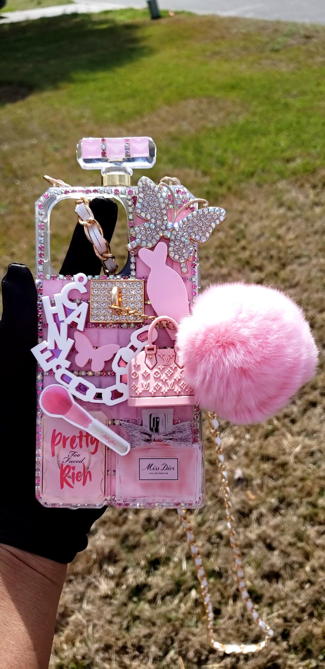 Custom iPhone 15 Pro Max Luxury Perfume Shaped Crossbody Phone Case - Etsy