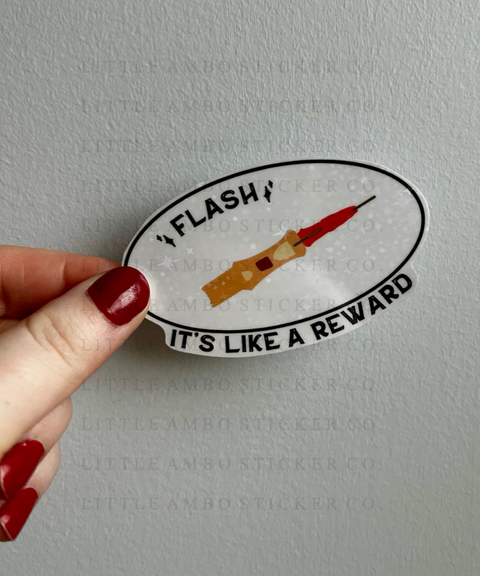 Flash It’s Like a Reward /// Funny EMS Sticker // Medical // Paramedic ...