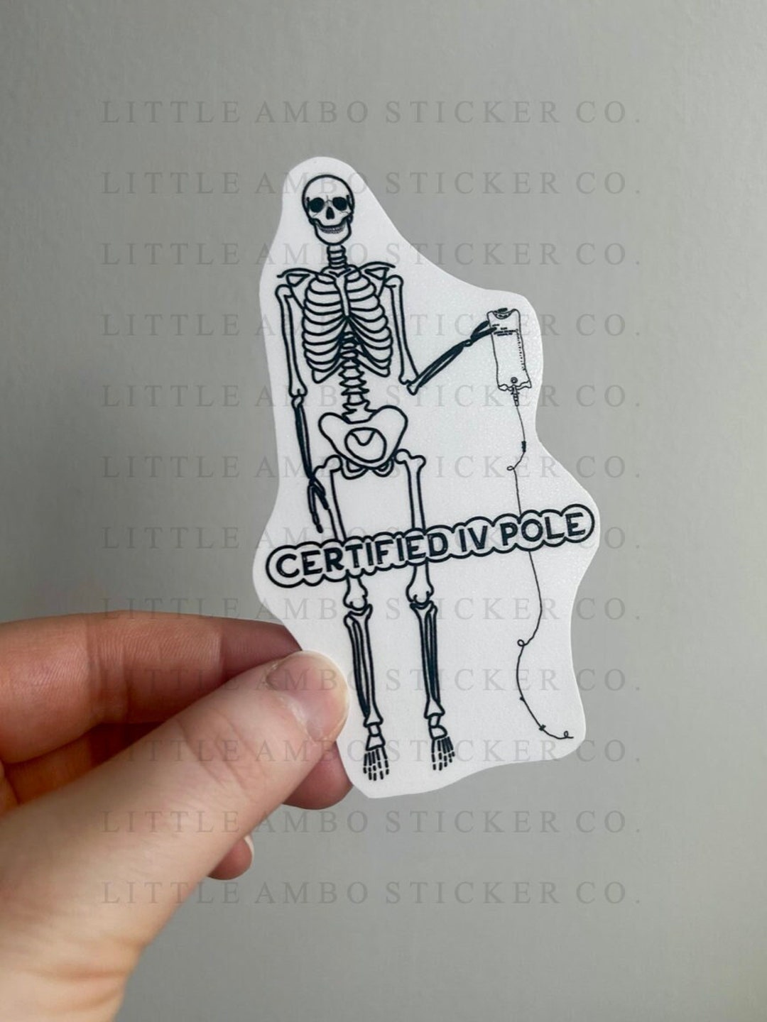 Certified IV Pole Sticker // EMS Humor // Healthcare // Medic // Nurse ...