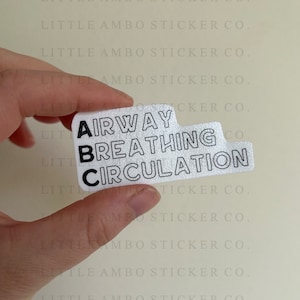Airway Breathing Circulation // Funny EMS Sticker // Medical ...