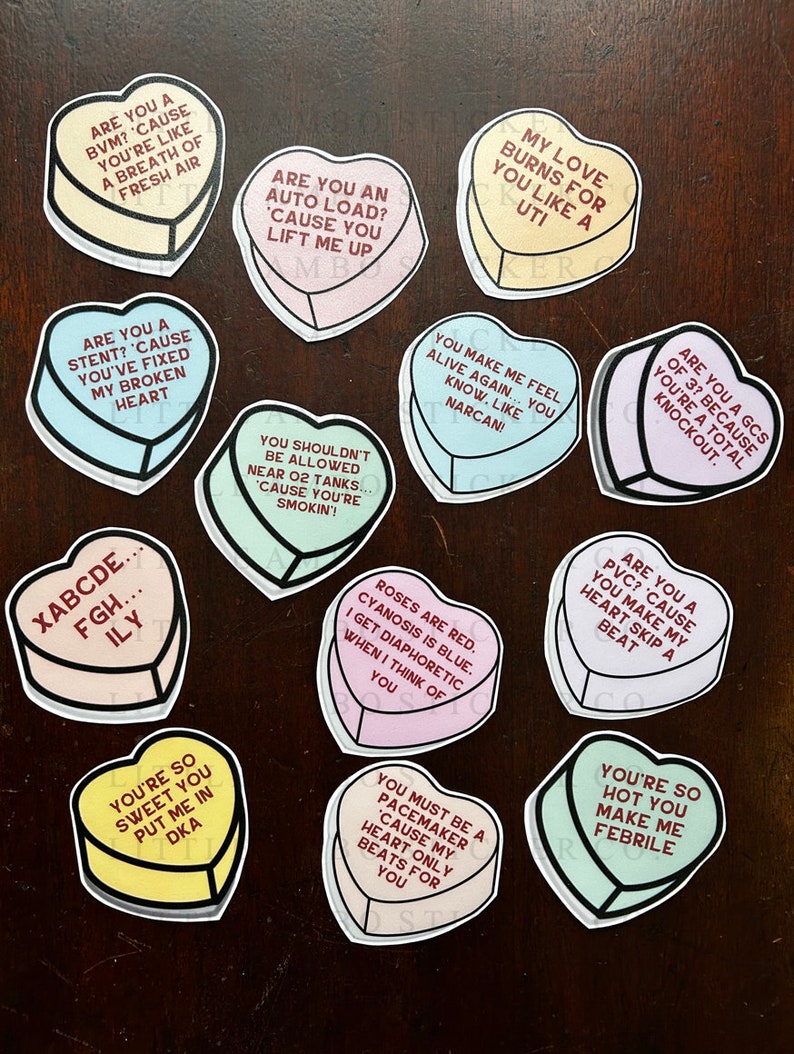 Candy Heart Sticker Pack // Funny EMS Sticker // Medical // Healthcare ...
