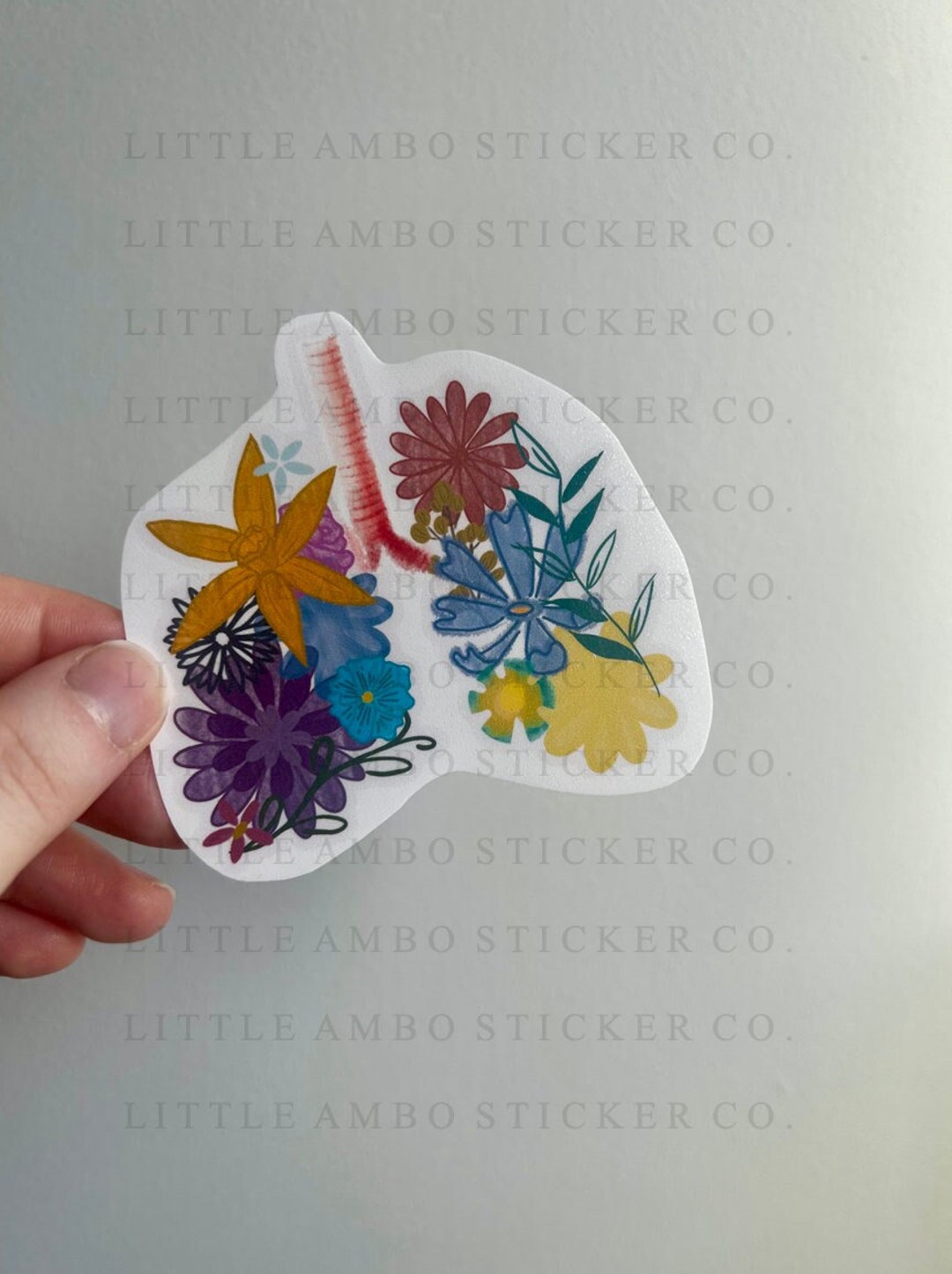 Floral Lung // EMS Sticker // Medical // Paramedic // Hospital // Nurse ...