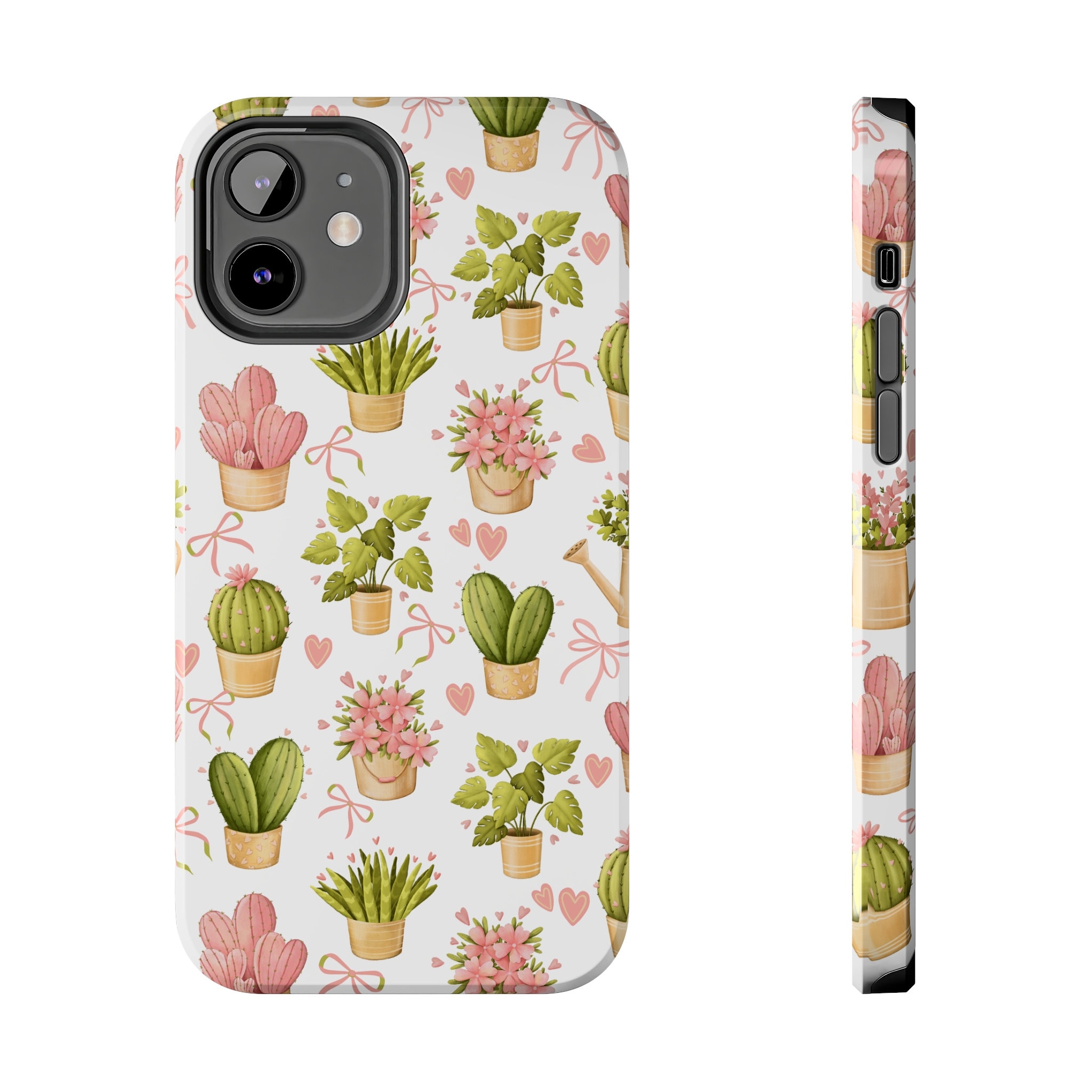 Cottagecore Floral Cactus Softgirl iPhone Cover Downtown Pink Bow Coquette Aesthetic in My Era ...