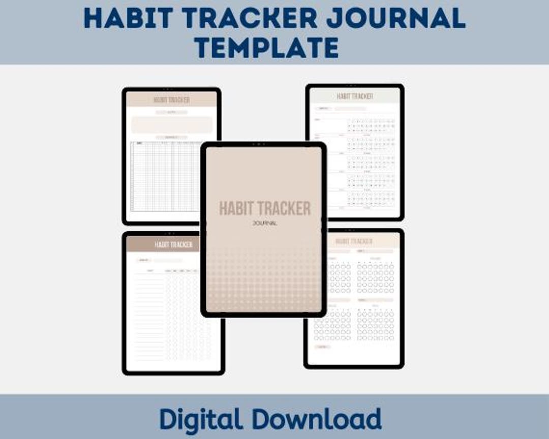 Digital Habit Tracker: Customizable Canva Template (digital Download ...