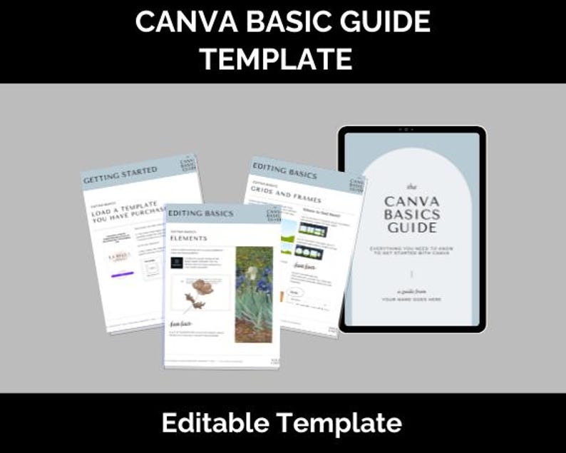 Canva Basic Guide Planner, Canva Design Learning Guide for Creators, Canva Coaching Worksheets ...