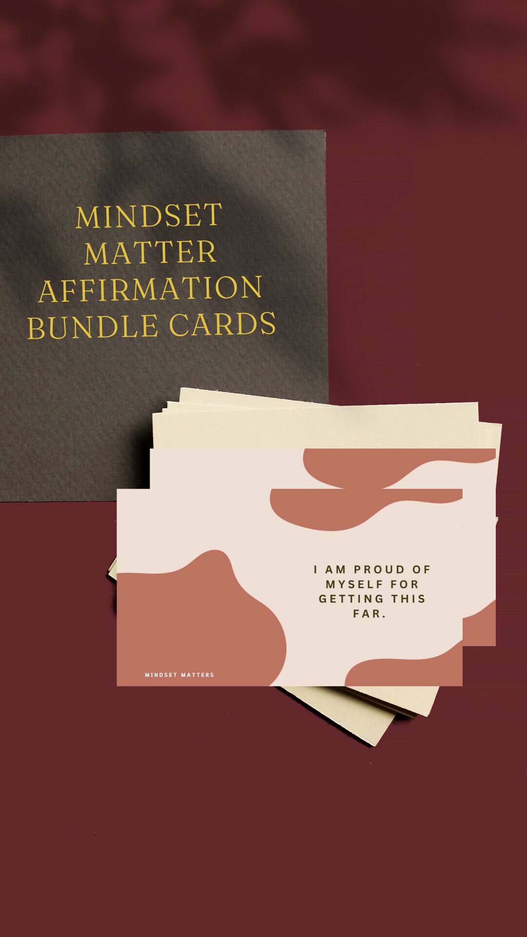 Motivational Mindset Affirmation Card, Positive Affirmations Card for ...