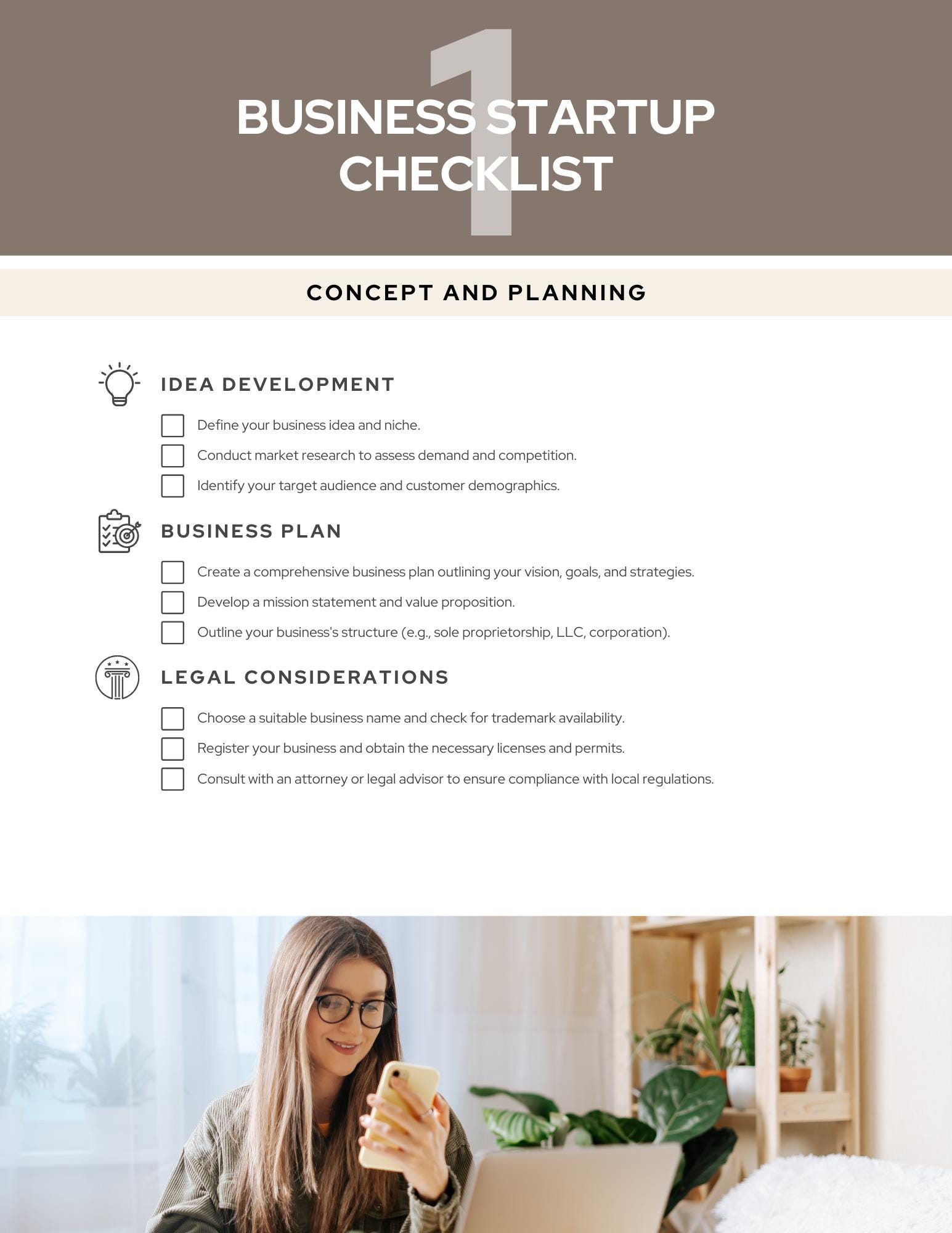 Small Business Startup Checklist Template, Business Launch Kit ...