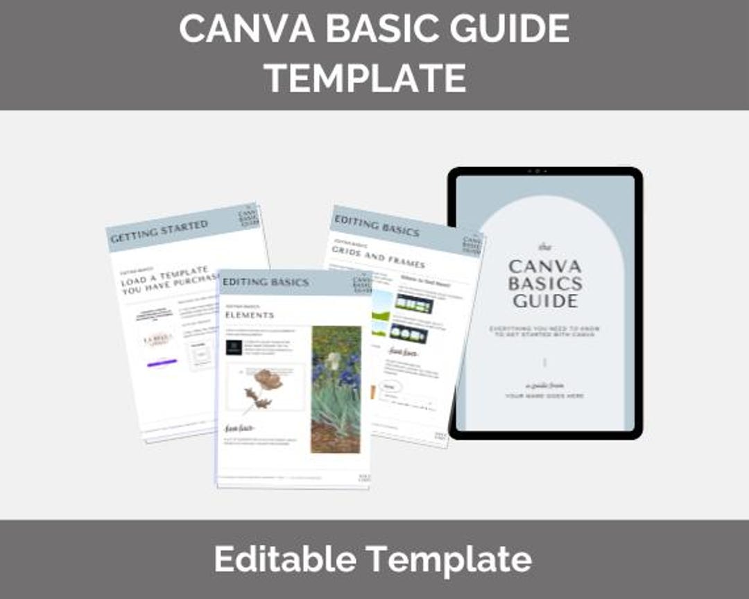 Canva Basic Guide Planner, Canva Design Learning Guide for Creators ...