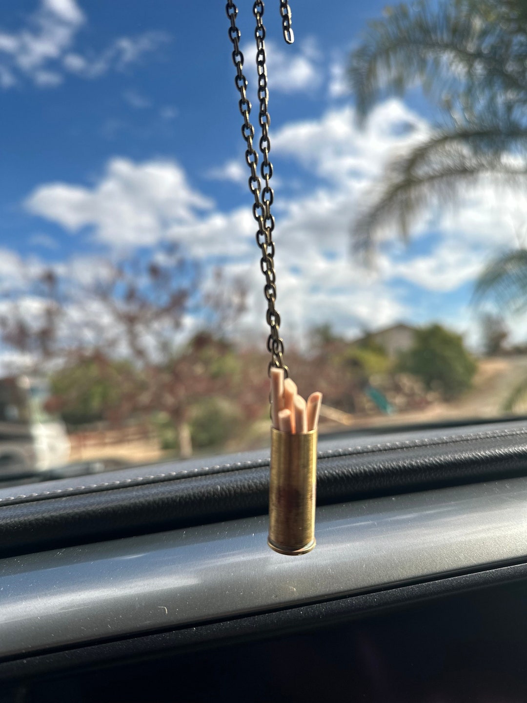 Handcrafted Brass Bullet Casing Scented Oil Diffuser With Bronze Chain ...