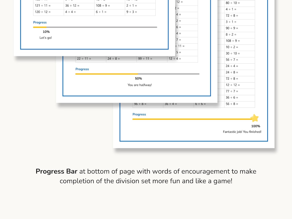 10 Printable Division Worksheets - Division Drills, Times Tables, Third ...