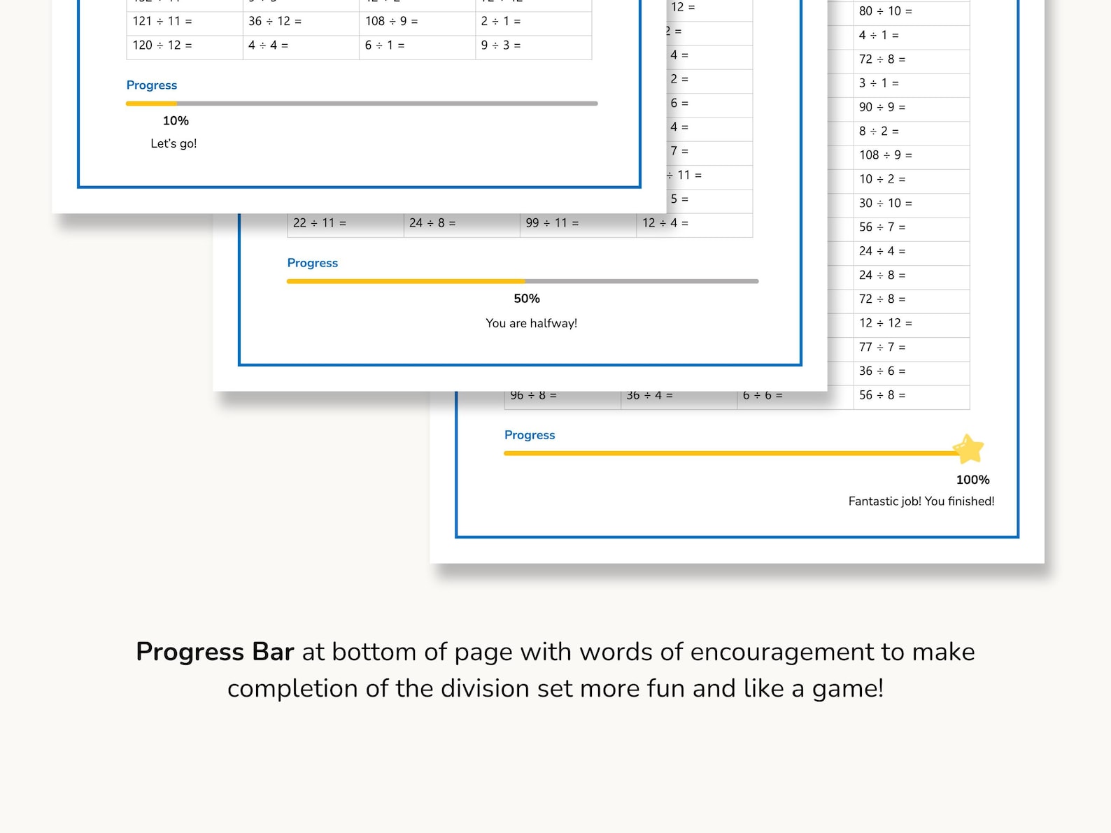 10 Printable Division Worksheets - Division Drills, Times Tables, Third ...