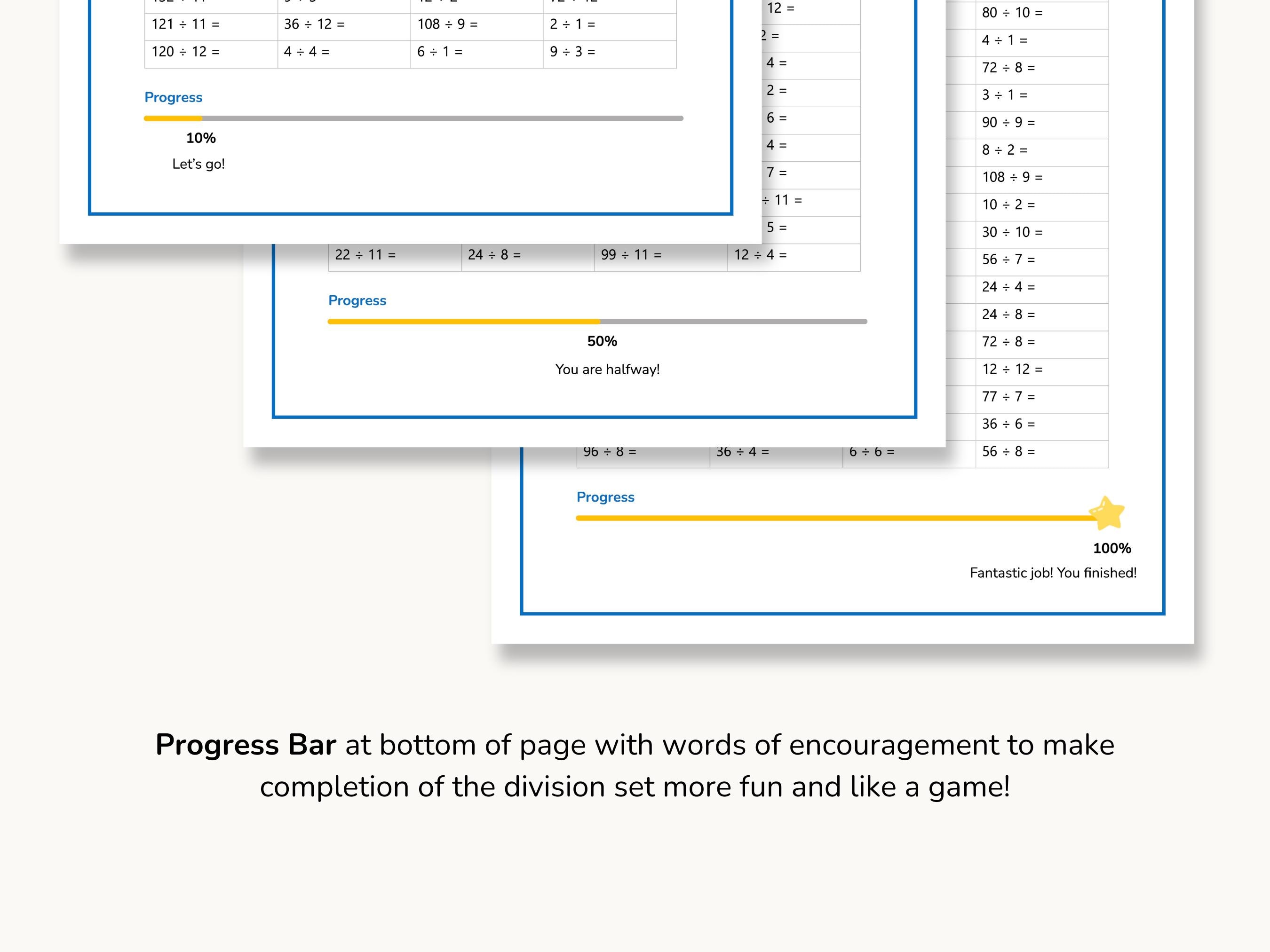 10 Printable Division Worksheets - Division Drills, Times Tables, Third ...