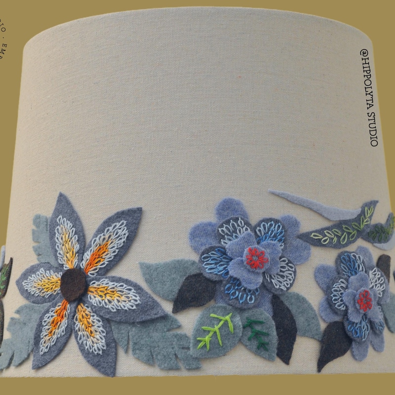 Embroidered Lampshade - Etsy
