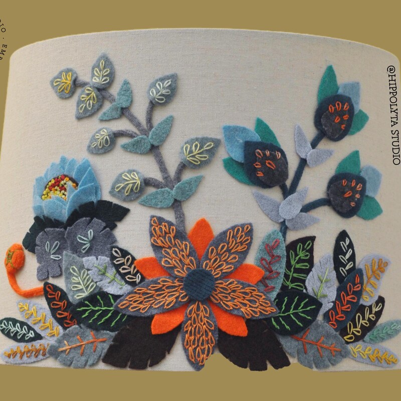Embroidered Lamp Shade - Etsy