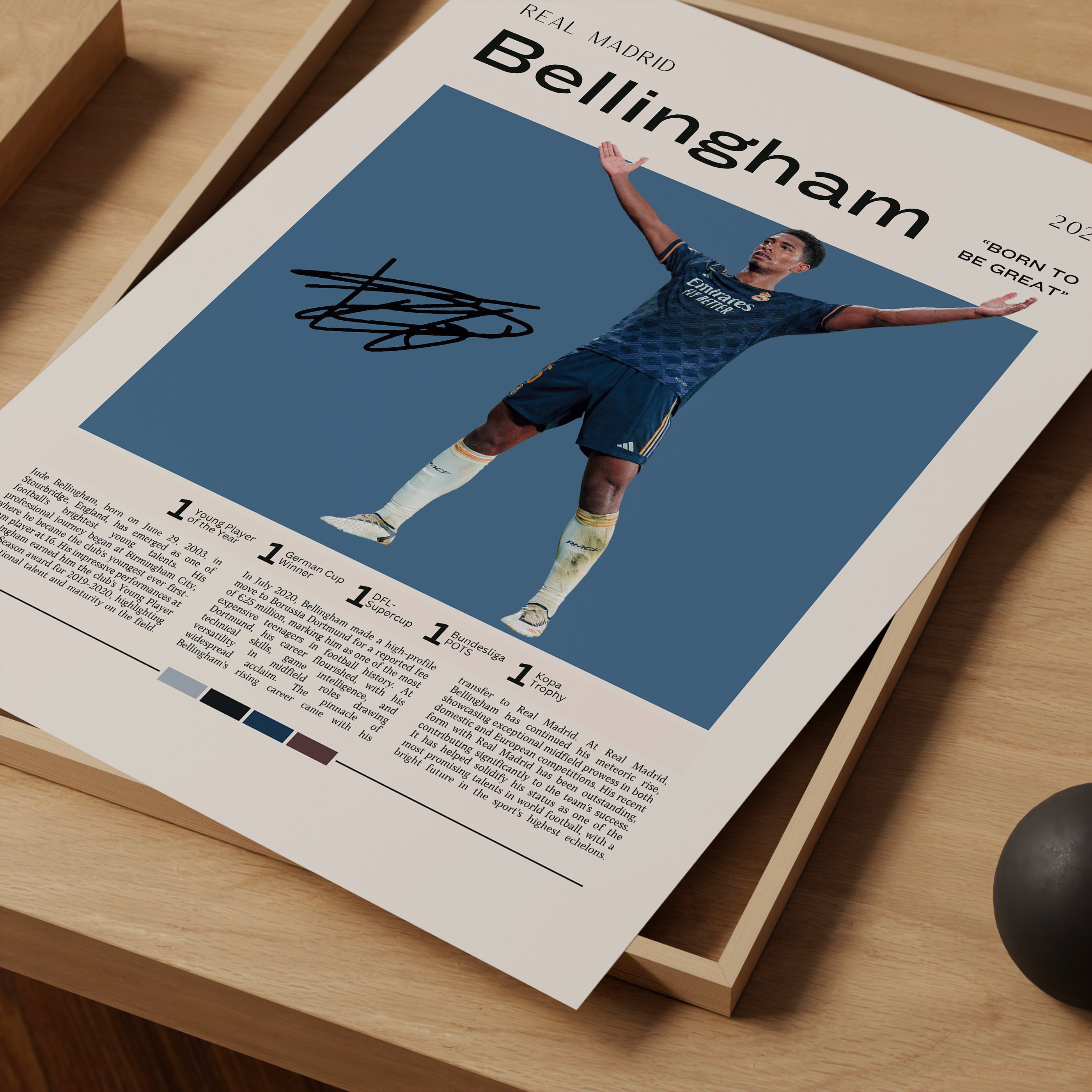 Bellingham Poster, Real Madrid Poster, Football Gift, Football Print ...