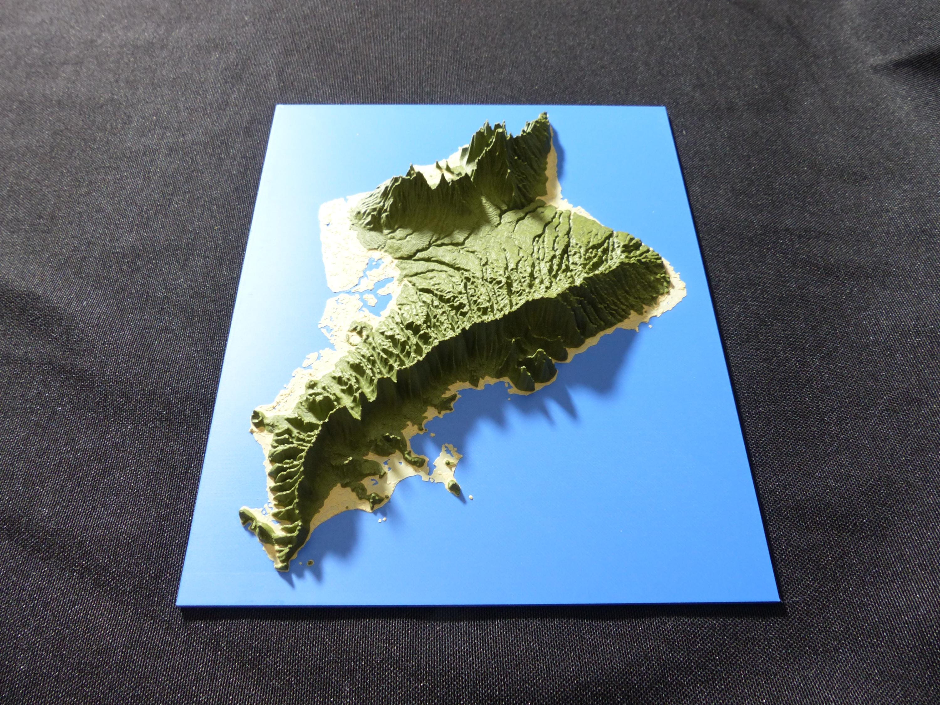 Oahu Island Hawaii 3D Printed Model - Etsy