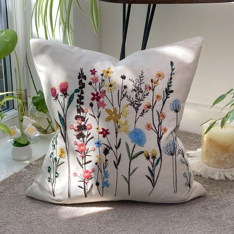 Embroidered Pillows - Etsy