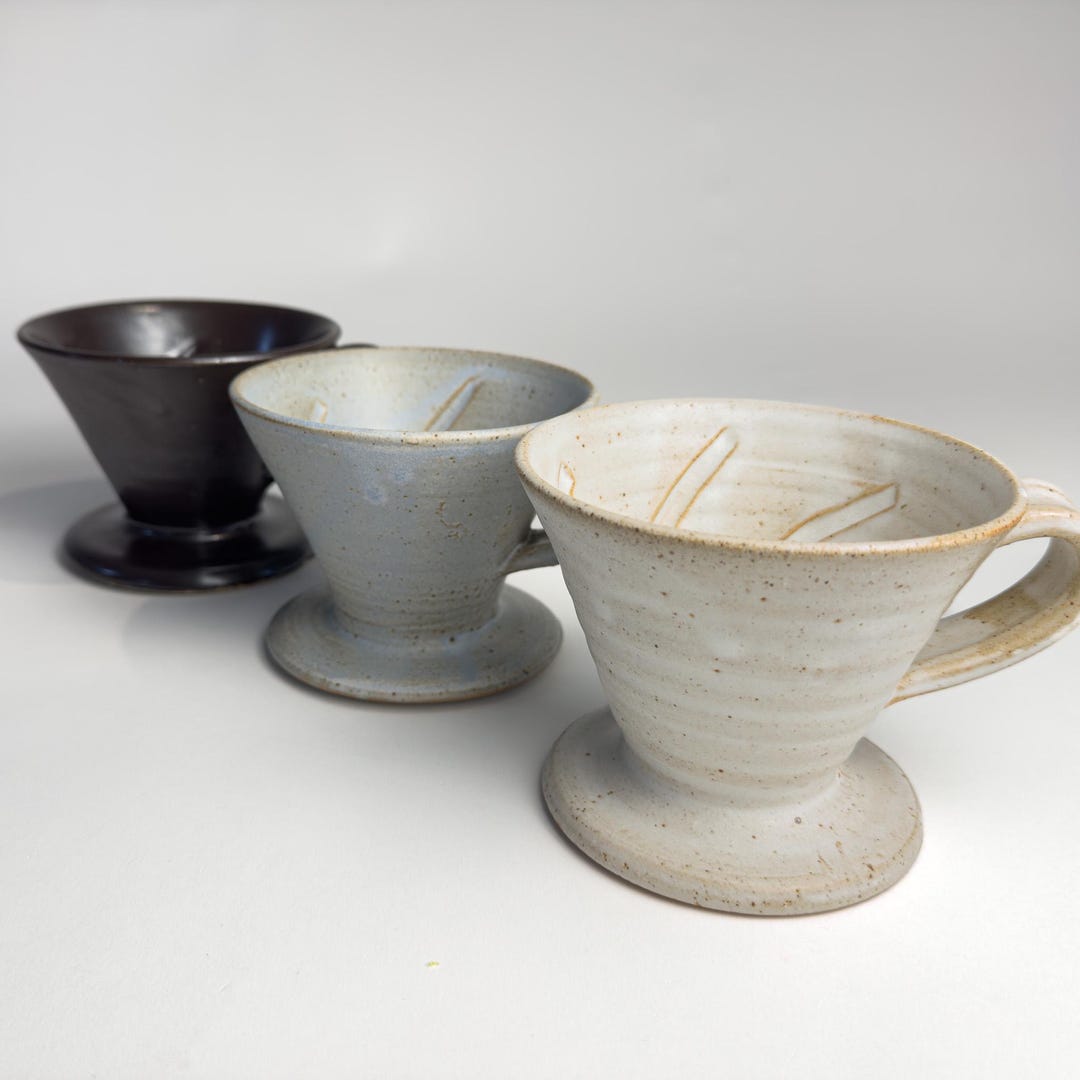 Hand-made Ceramic Coffee Pour Over, Fits #02 Filter, Wheel Thrown ...