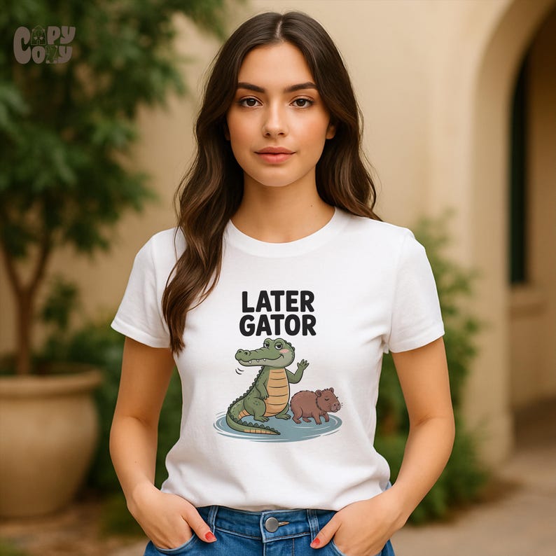 Later Gator Capy Chill Exit PNG | Funny Alligator and Capybara Clipart ...
