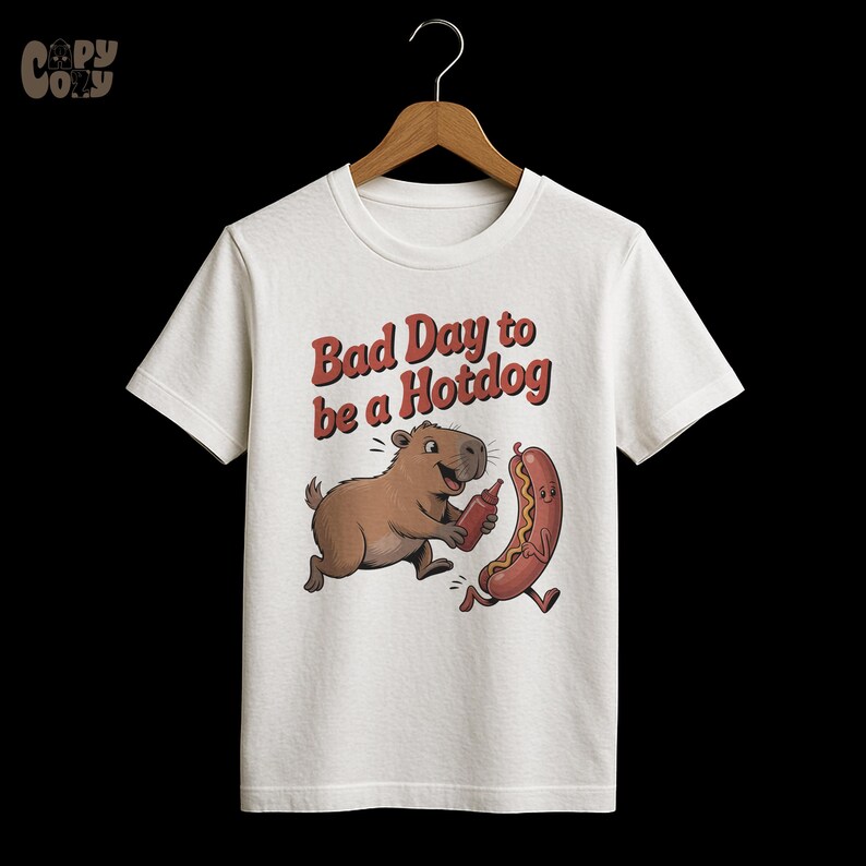Bad Day to Be a Hotdog PNG | Funny Capybara BBQ Clipart | Hilarious ...