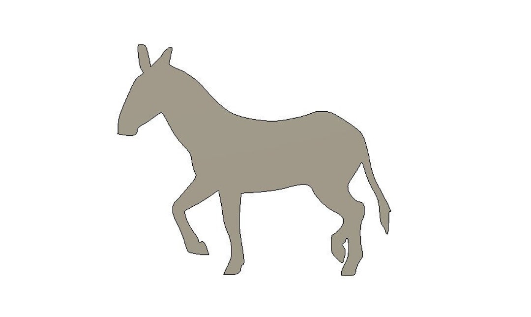 Mule Silhouette SVG Cut File - Digital Download - Etsy