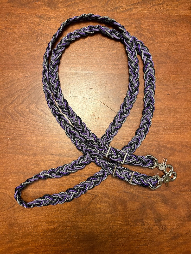 Braided Horse Reins -paracord - Custom Made - Etsy