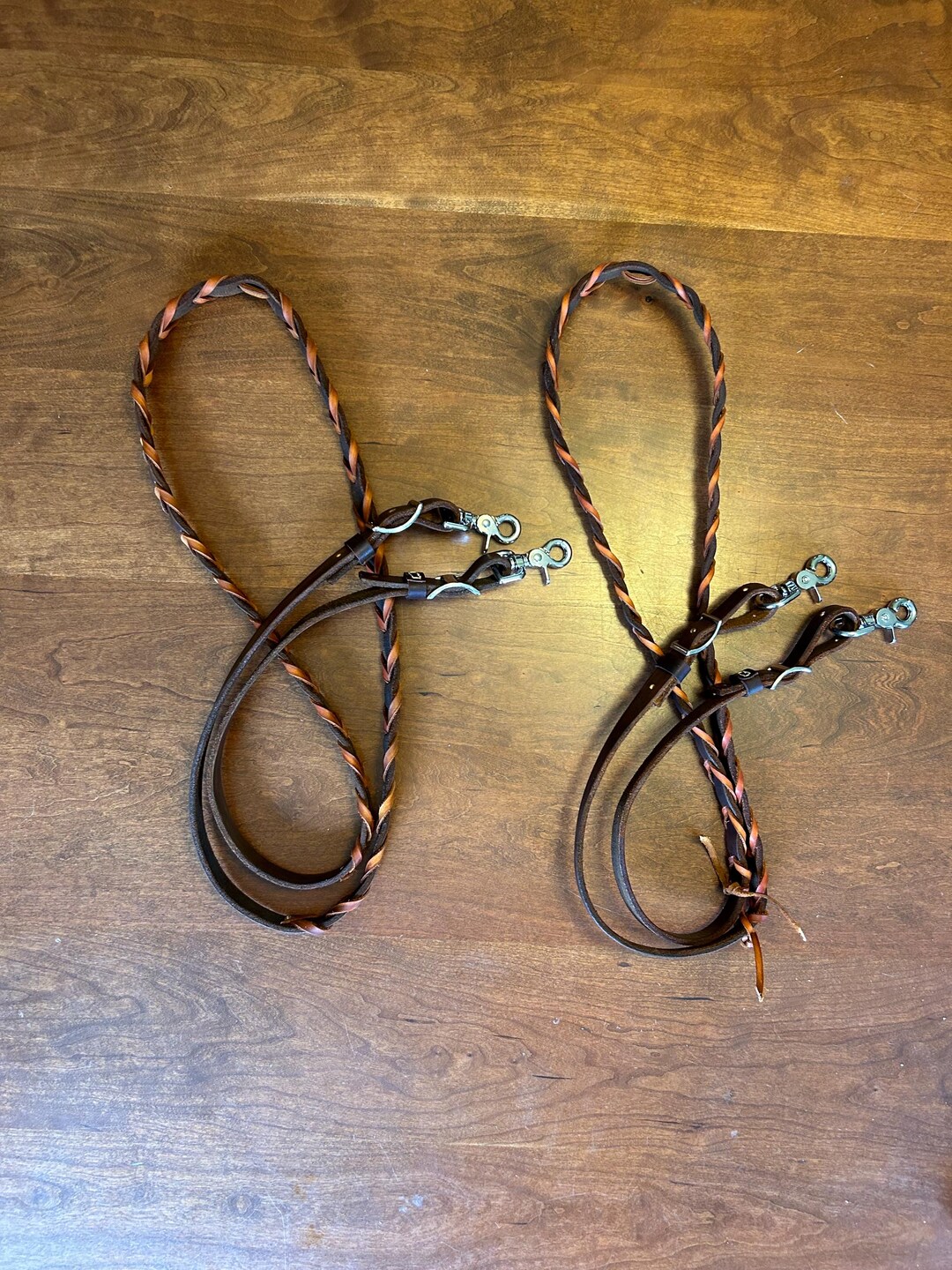 Leather Braided Horse Reins - Custom Made- Ready to Ship - Etsy