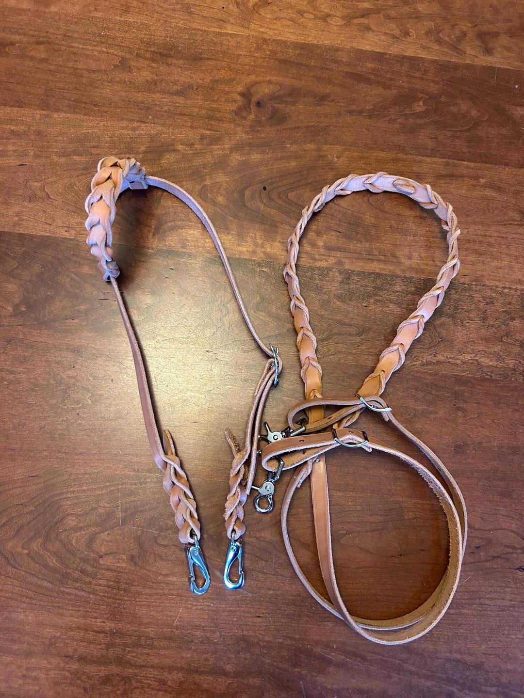 Leather Braided Horse Bridle - Split Ear - Custom Made - Etsy