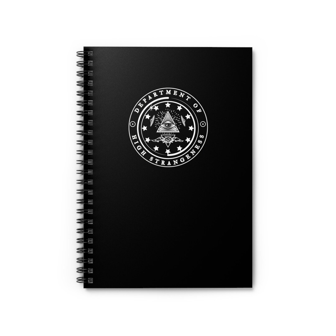 Black Supernatural Research Journal, Spiral Bound 8x6 Notebook for ...