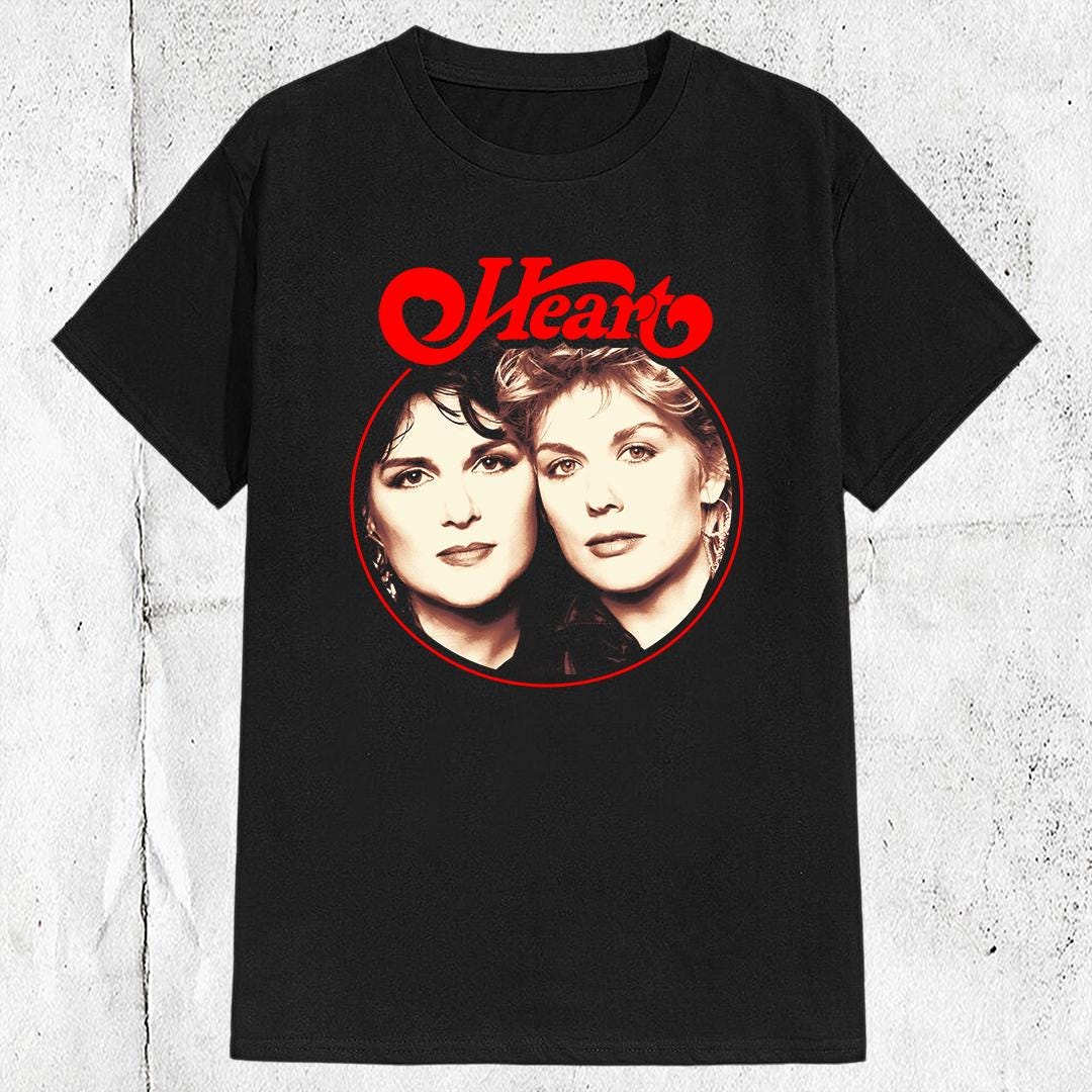 70s 80s Heart Band T-shirt - Etsy