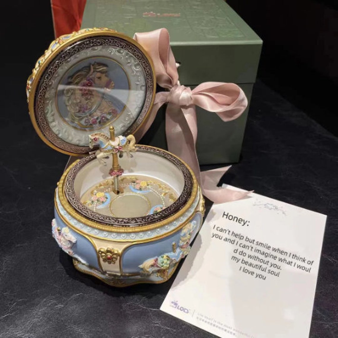 Exquisite Carousel Music Box, Animal Music Box, Retro Carousel Gift ...