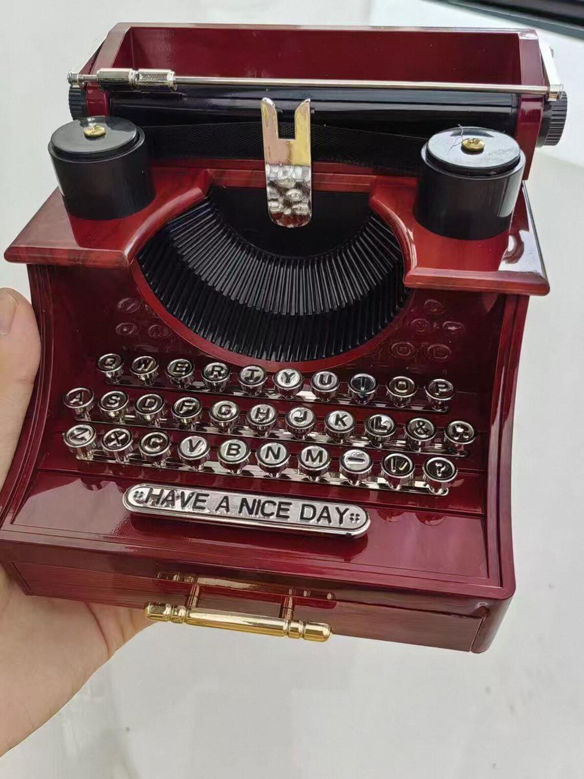 Retro Old Typewriter Music Box [typewriter Music Box], Romantic Desk ...