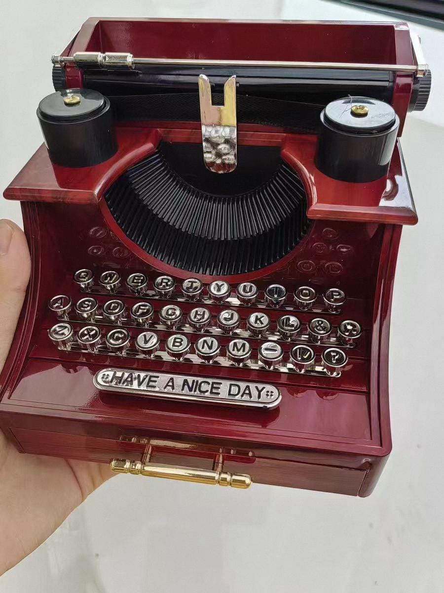 Retro Old Typewriter Music Box [typewriter Music Box], Romantic Desk ...