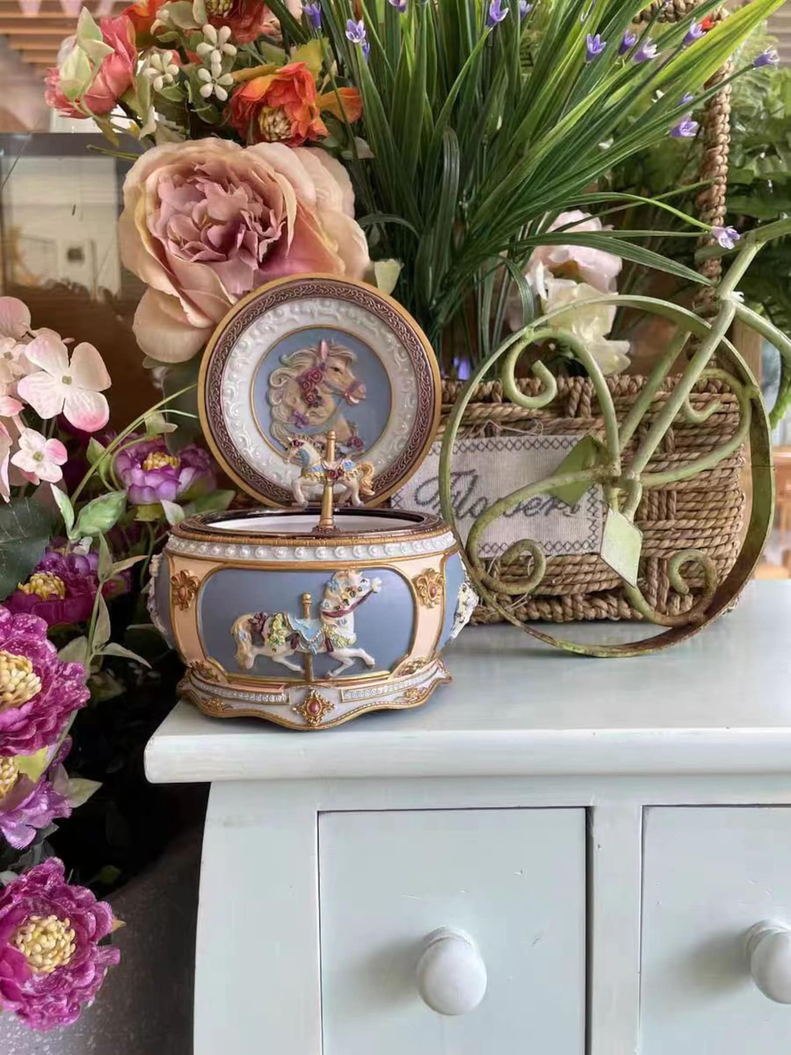 Exquisite Carousel Music Box, Animal Music Box, Retro Carousel Gift ...