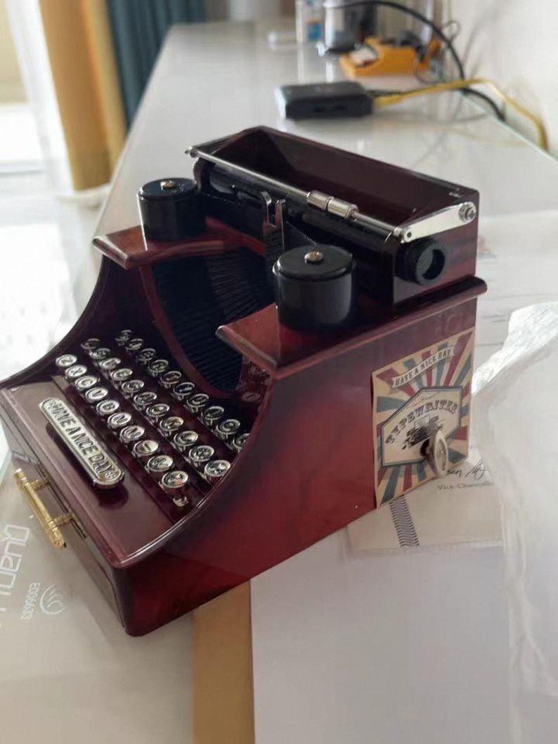 Retro Old Typewriter Music Box [typewriter Music Box], Romantic Desk ...