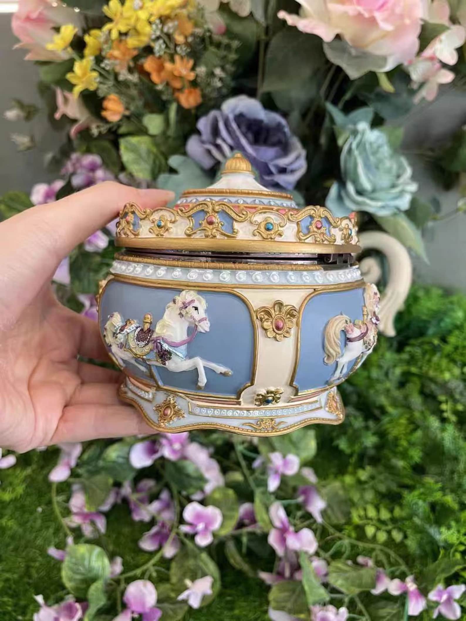 Exquisite Carousel Music Box, Animal Music Box, Retro Carousel Gift ...