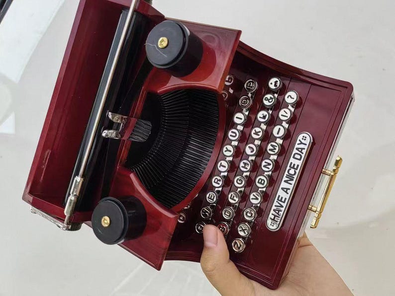 Retro Old Typewriter Music Box [typewriter Music Box], Romantic Desk ...