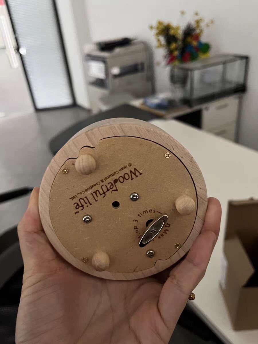 Exquisite Wooden Music Box [little Bear Music Box] Special Price ...