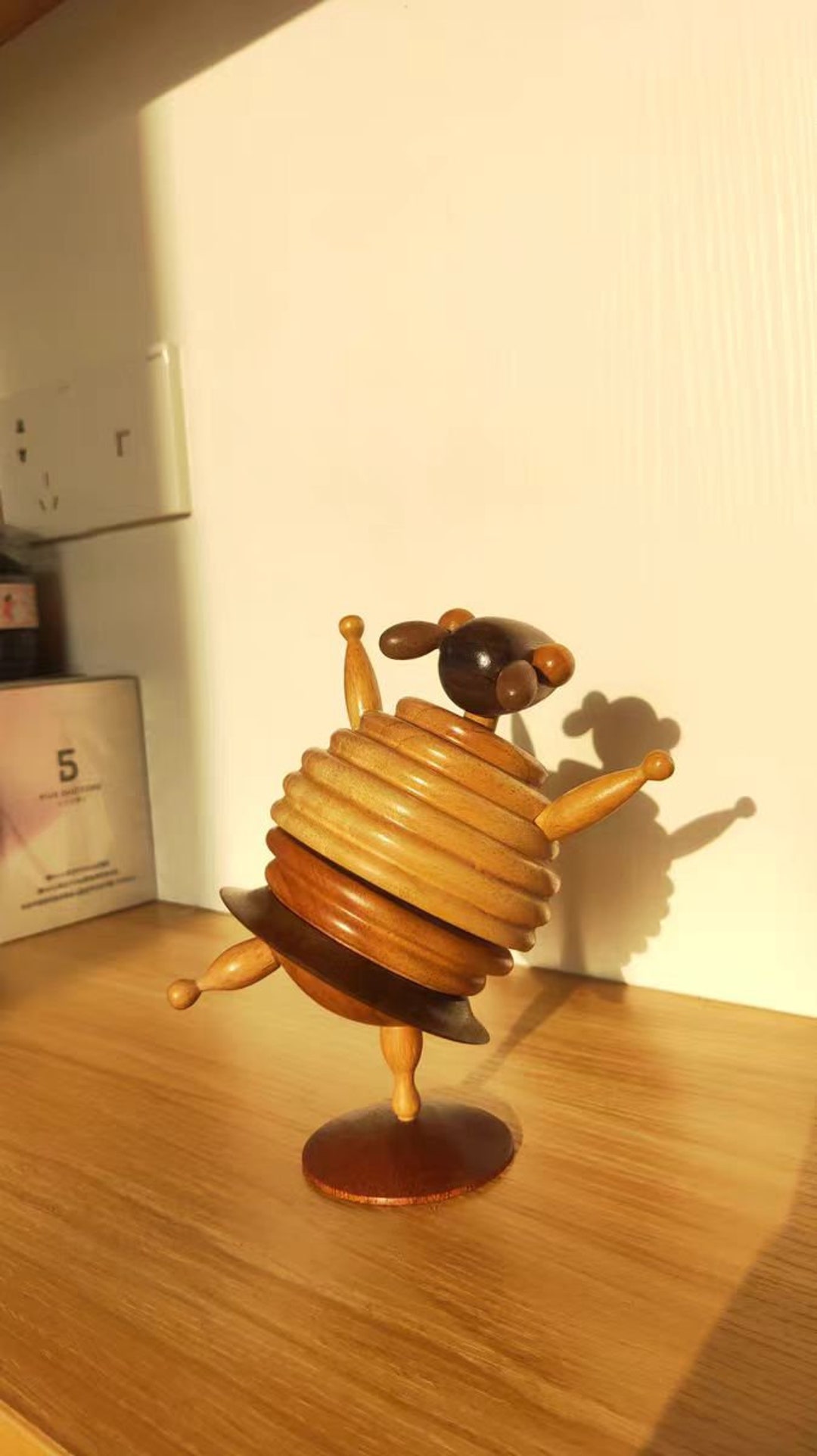 Exquisite Wooden Music Box [dancing Lamb Music Box] Lamb Music Box ...