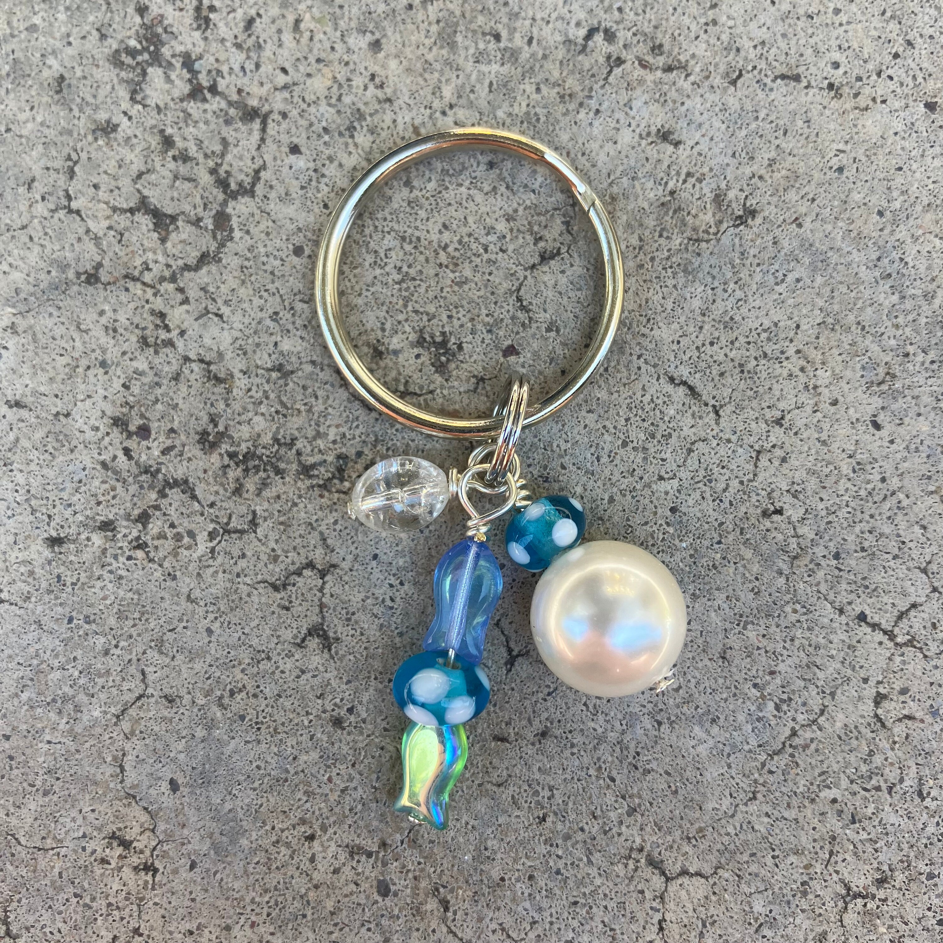 Silver and Blue Keychains - Etsy