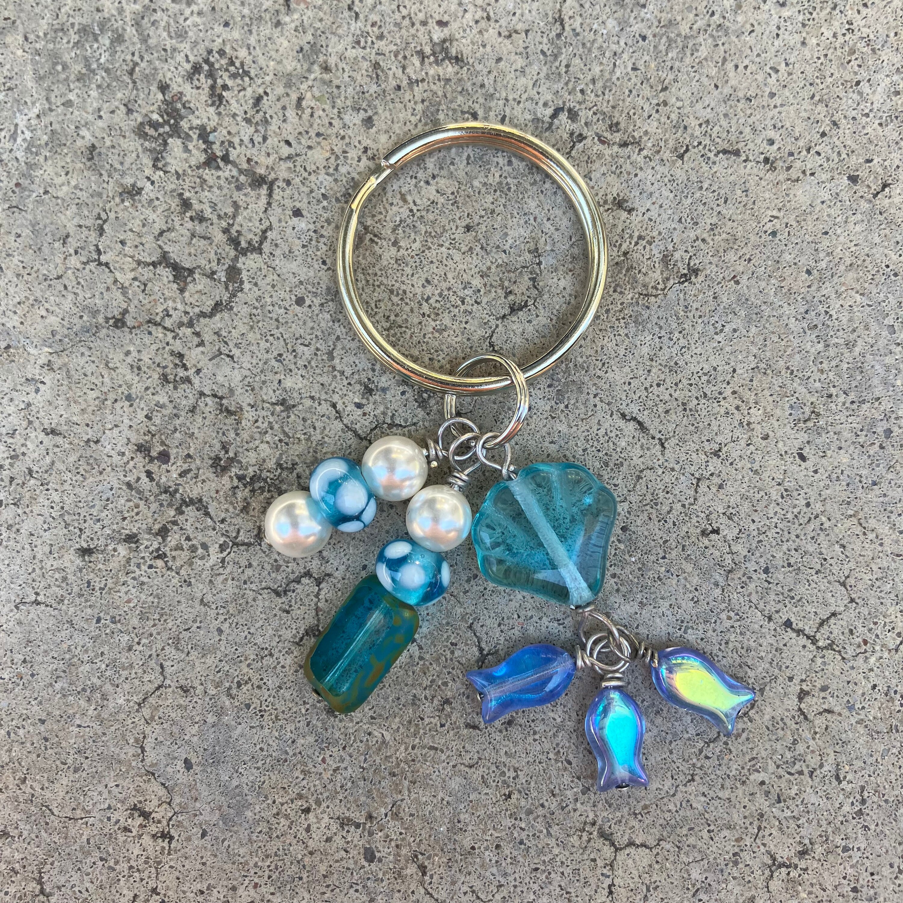 Silver and Blue Keychains - Etsy