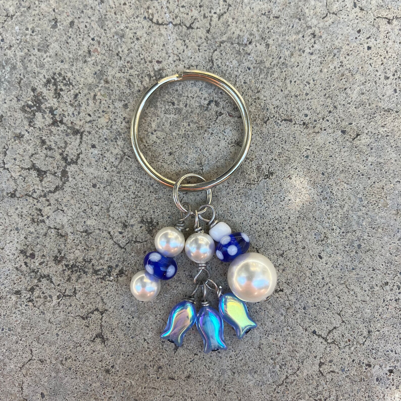 Silver and Blue Keychains - Etsy