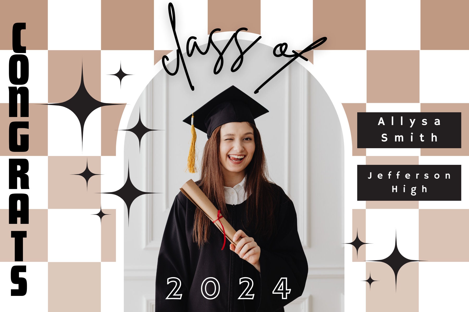Graduation Card Template, 2024 Graduation Card, 100% Customizable ...