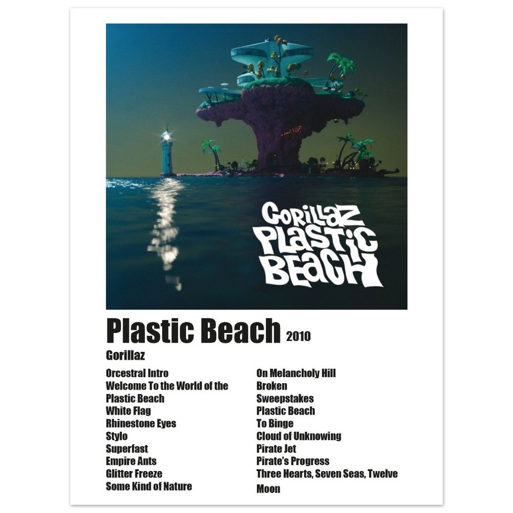 Plastic Beach Gorillaz Poster - Etsy